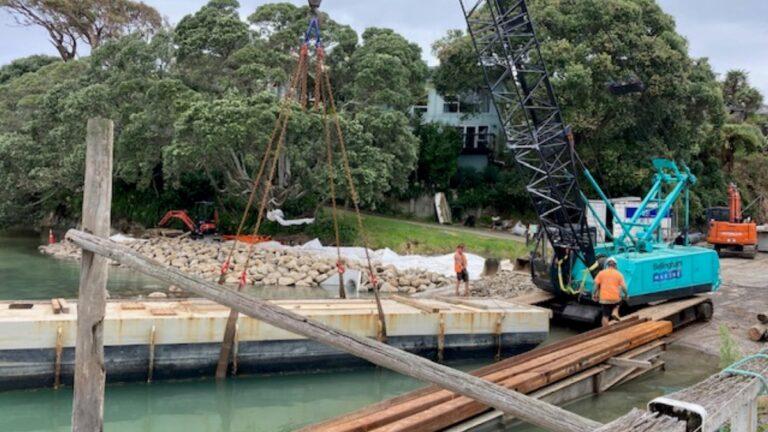 Raglan Wharf – new gangway installed – Raglan 23